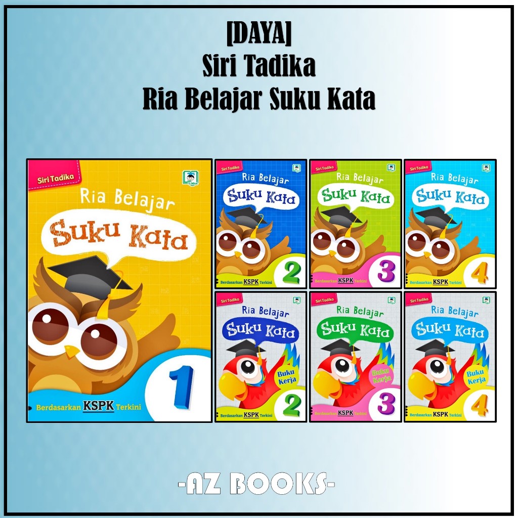 [AZ] DAYA - 2024 Siri Tadika Ria Belajar Suku Kata 3-6 Tahun | Shopee ...