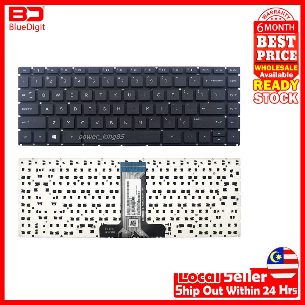 HP 14-BA 14-BA025TU 14-BF1XX 14-BF104TX 14-BF TPN-C131 LAPTOP KEYBOARD ...