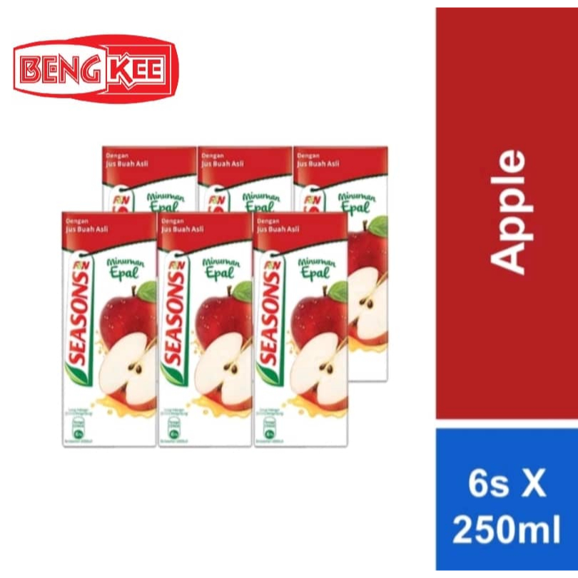 BENG KEE SEASONS AIR KOTAK APPLE FLV 6PCS*250ML | Shopee Malaysia