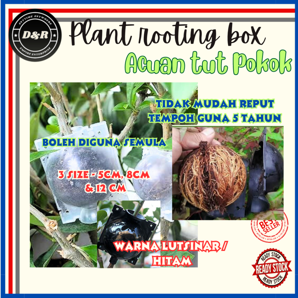 Bekas Tut Pokok Air Layering High Pressure Plant Rooting Ball Alat Tut ...