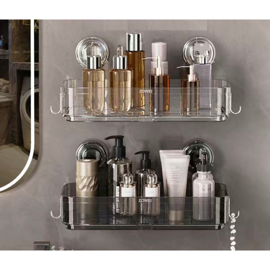 Suction Cup Storage Rack Bathroom Kitchen Sink Tray Suction Cup Holder ...
