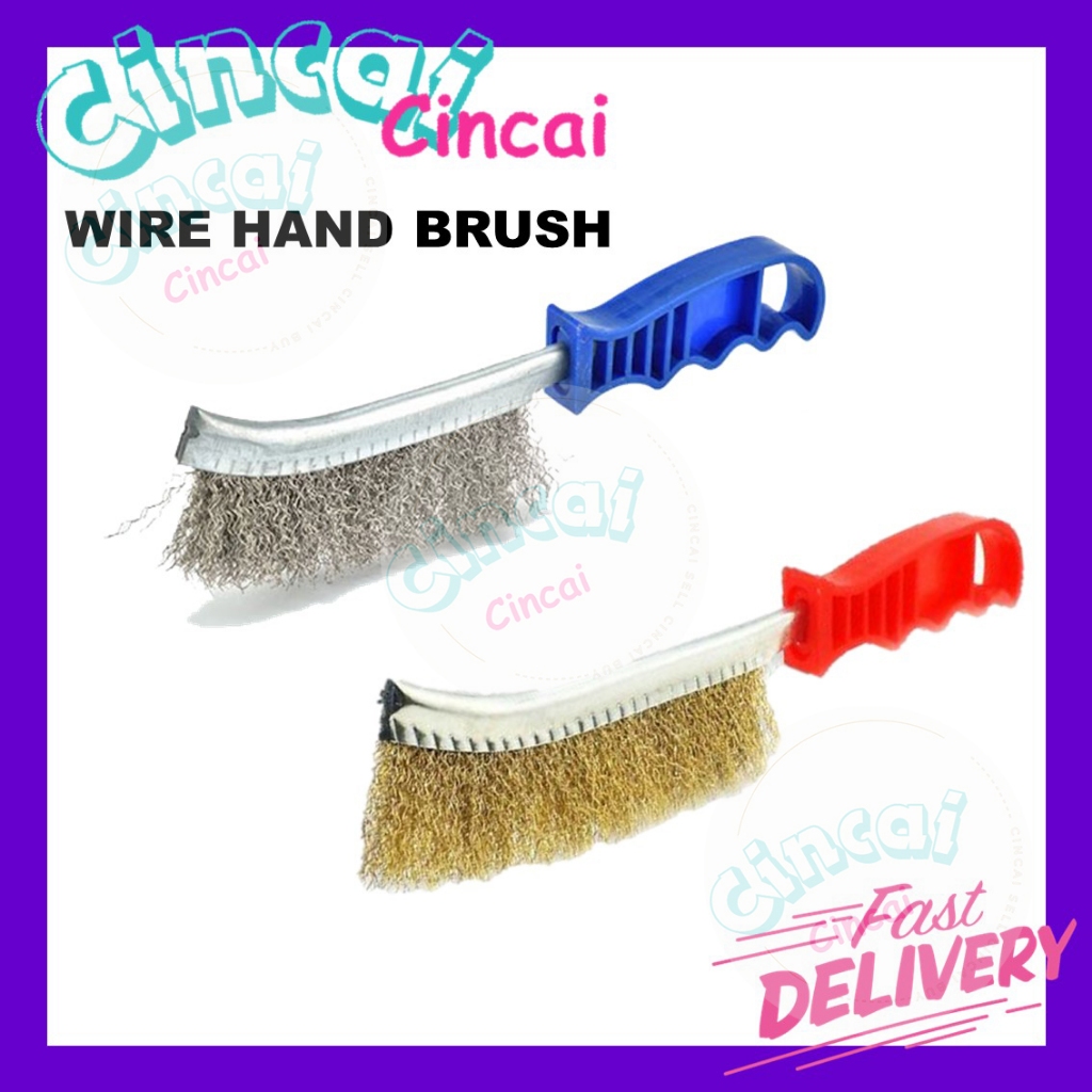 10" Brass / Stainless Steel Wire Brush Wire Scratch Brush for Cleaning ...