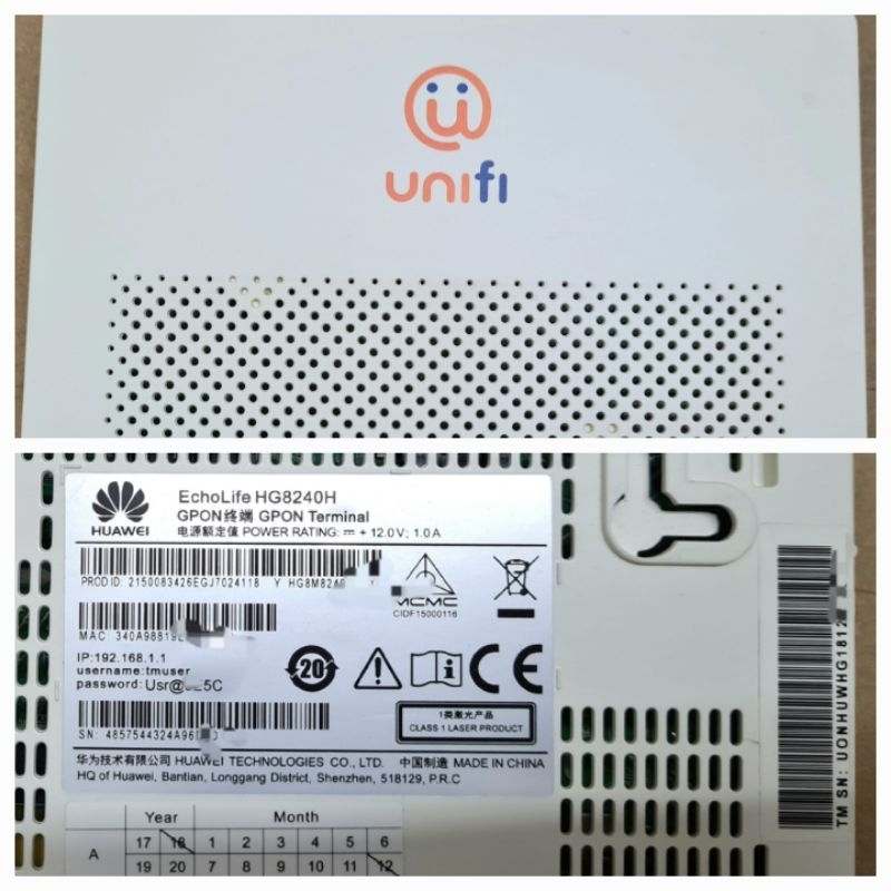 Huawei EchoLife HG8240H5 GPON Terminal Fibre Optic MODEM | Shopee Malaysia