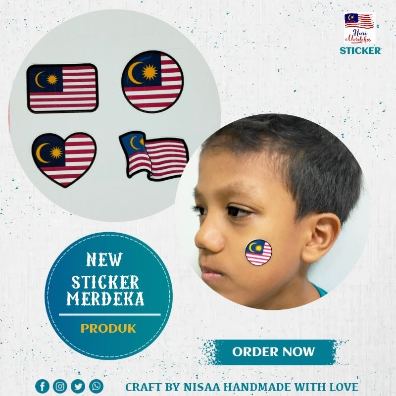 STICKER MERDEKA PAPER TRANSPARENT/PAPER WHITE DESIGN CUTE | Shopee Malaysia