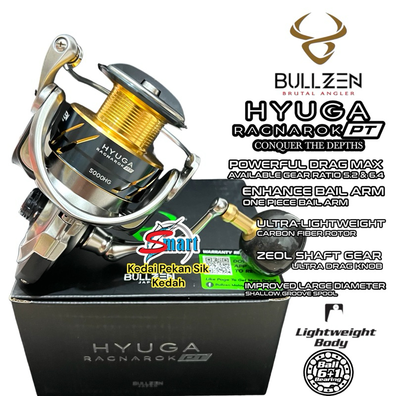 2024 BULLZEN HYUGA RAGNAROK PT saltwater reel Stainless Steel bearing ...