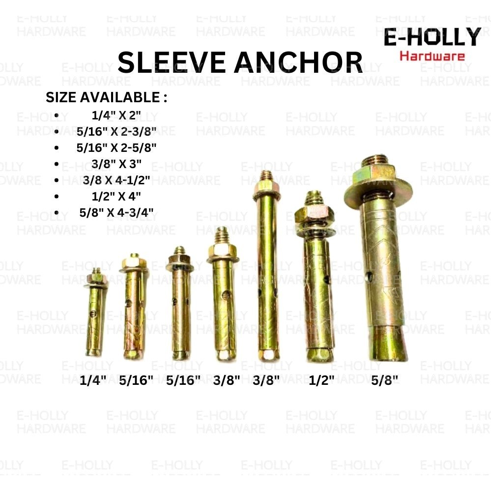 EHOLLY Sleeve Anchor/PJ Anchor/Wall Plug Besi/Dpi Anchor/Anchor Boat ...