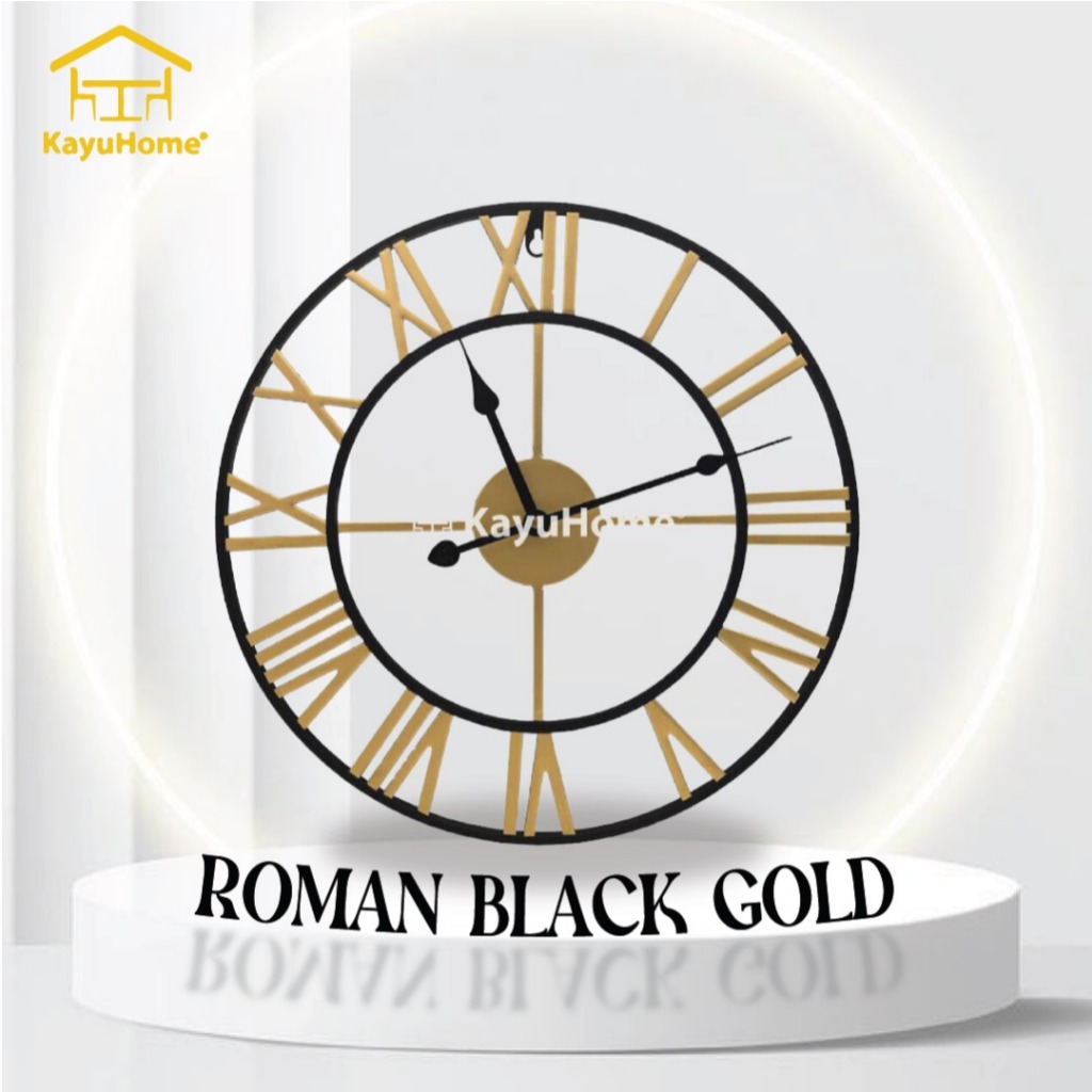 Jam Dinding Aesthetic Jam Dinding Moden Jam Dinding 60cm Modern Clock ...