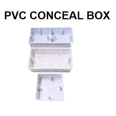 PVC Concealed Type Nut Box Switch Base Wall Plug Socket Bases ...