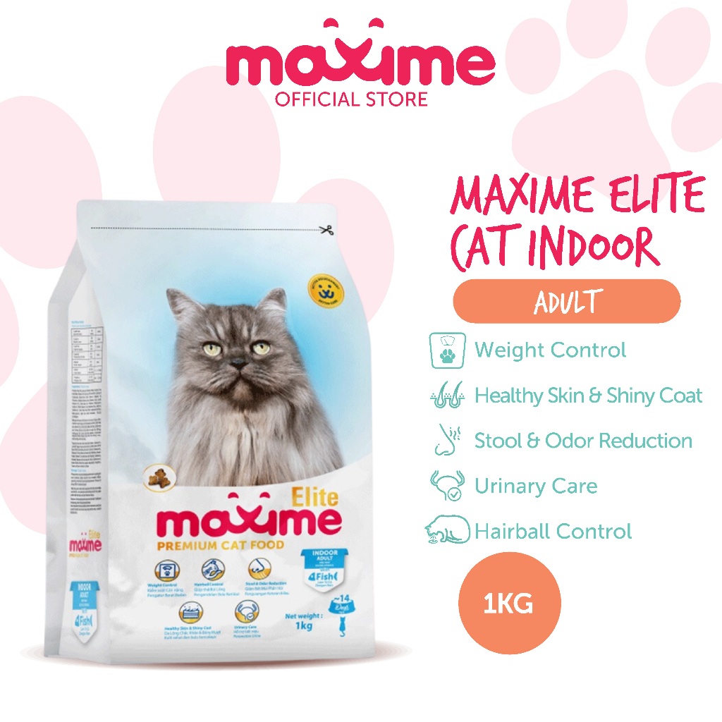Maxime Elite Dry Cat Food Adult Indoor Cat (1kg) | Shopee Malaysia