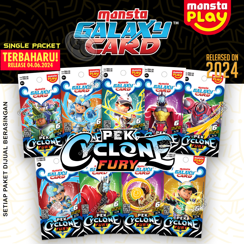 BoBoiBoy Galaxy Card Kad Pek Cyclone Fury 2024 - Single Packet 🆕 ...