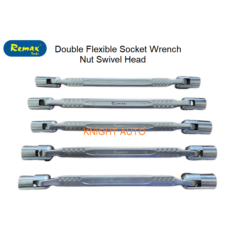 SB / Remax Double Flexible Socket Wrench 12 point Nut Swivel Head 8mm-14mm | Shopee Malaysia