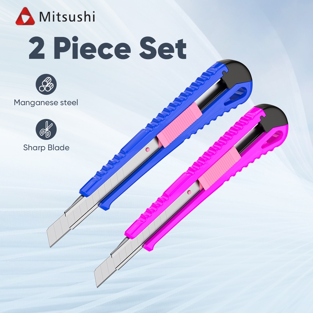 Mitsushi Mata Pisau Tolak Pemotong Utility Cutter Knives Set Paper ...