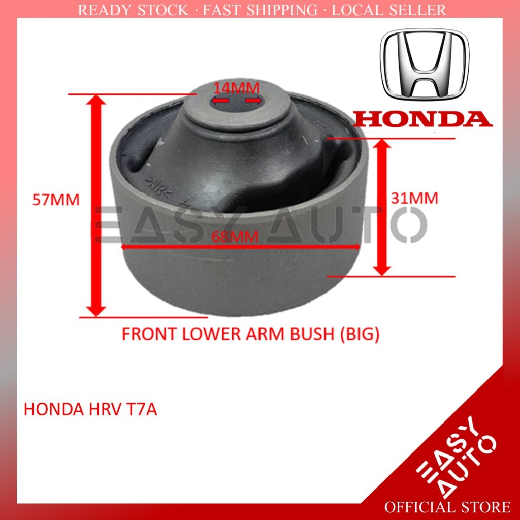 HONDA HRV T7A/ RU5,2015 - FRONT LOWER ARM BUSH ( BIG ) - 51391-T7A-A01 | Shopee Malaysia