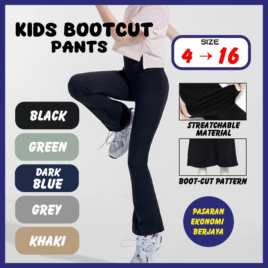 SELUAR PLAIN (BOOTCUT) BUDAK PEREMPUAN 203# SELUAR CUTTING BOOTCUT ...