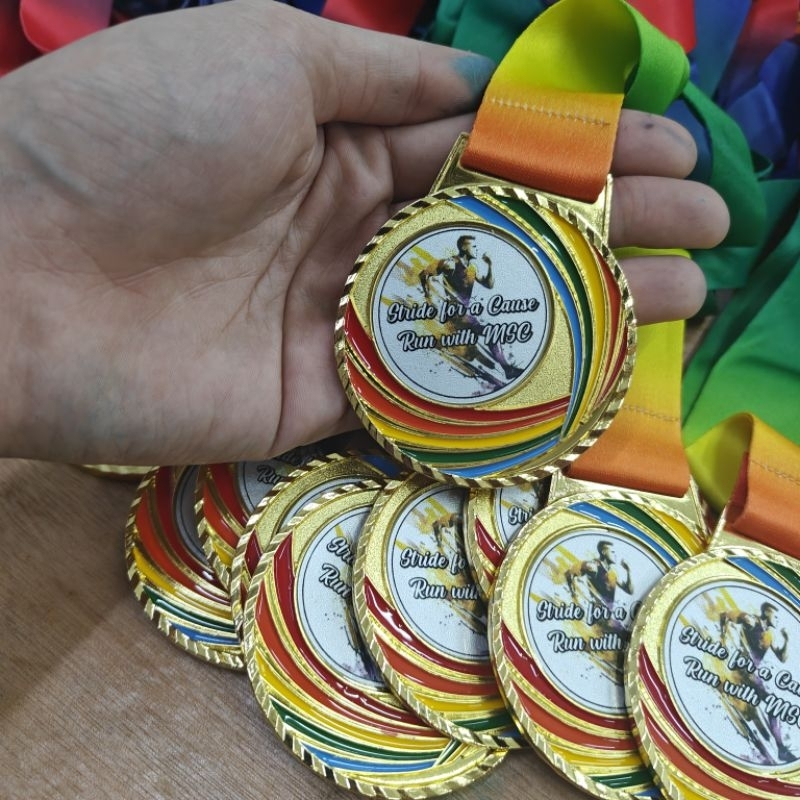 (KL/Perak) Free Design METAL Medal Both Side Sticker Medal Besi With ...