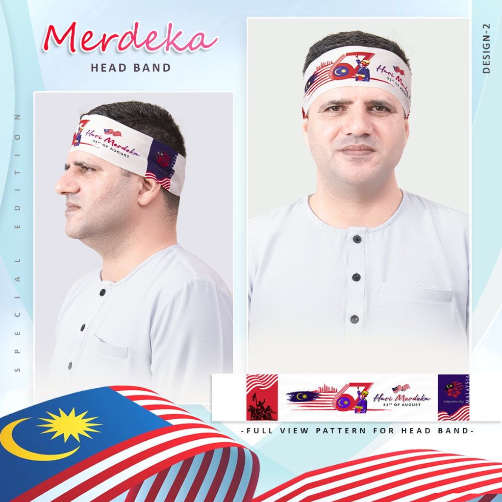 Headband | Pengikat Kepala Merdeka 2024 untuk Lelaki Dewasa | Shopee ...