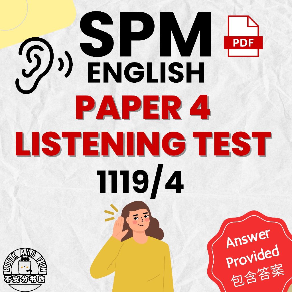 (PDF) SPM ENGLISH MODULE LISTENING TEST Paper 4 1119/4 Form 4 & Form 5 ...