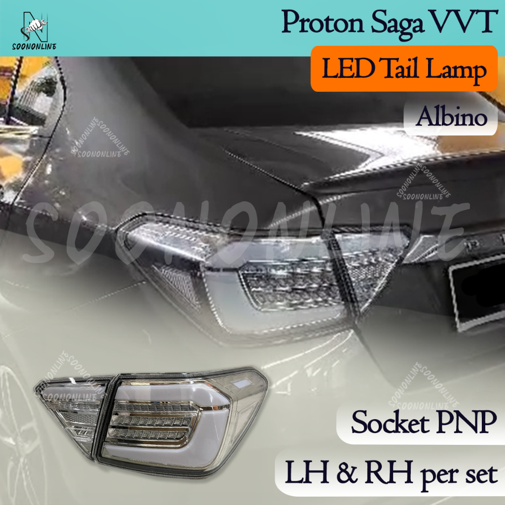 Proton Saga Tail Lamp LED (Clear) Saga VVT 2016-above Tail Lamp ...