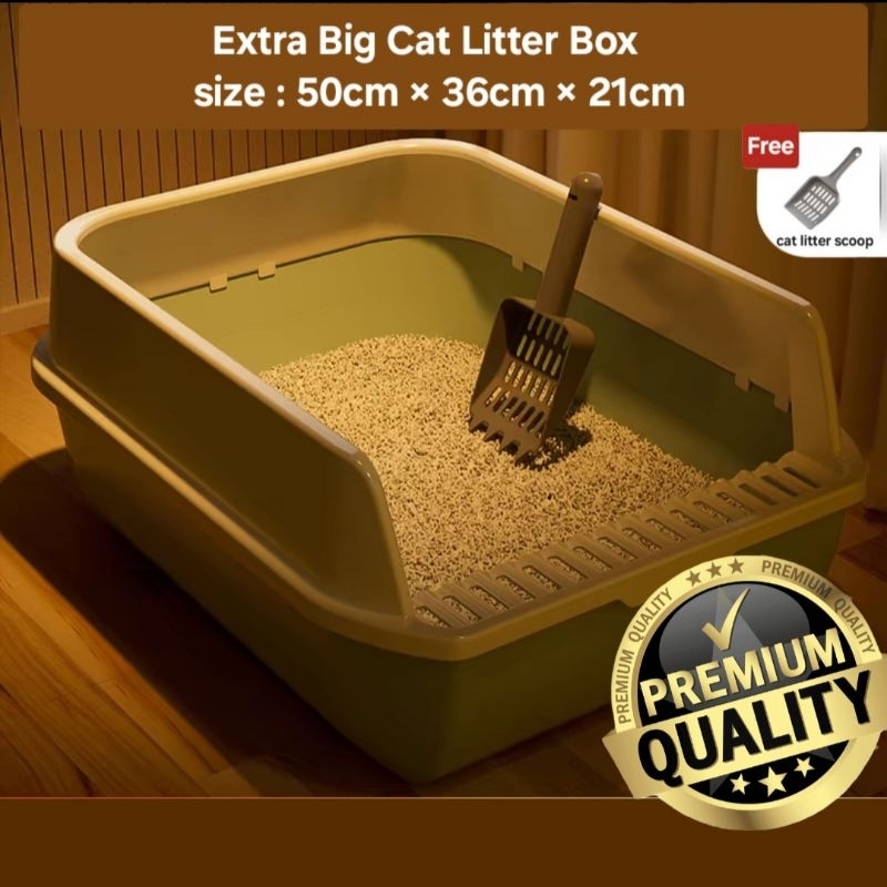 Cat Litter Box Cat Toilet Tempat Berak Kucing Tandas Kucing Bekas Pasir ...