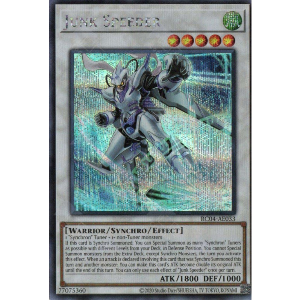 Yugioh EN RC04-AE033 Junk Speeder (SER) | Shopee Malaysia