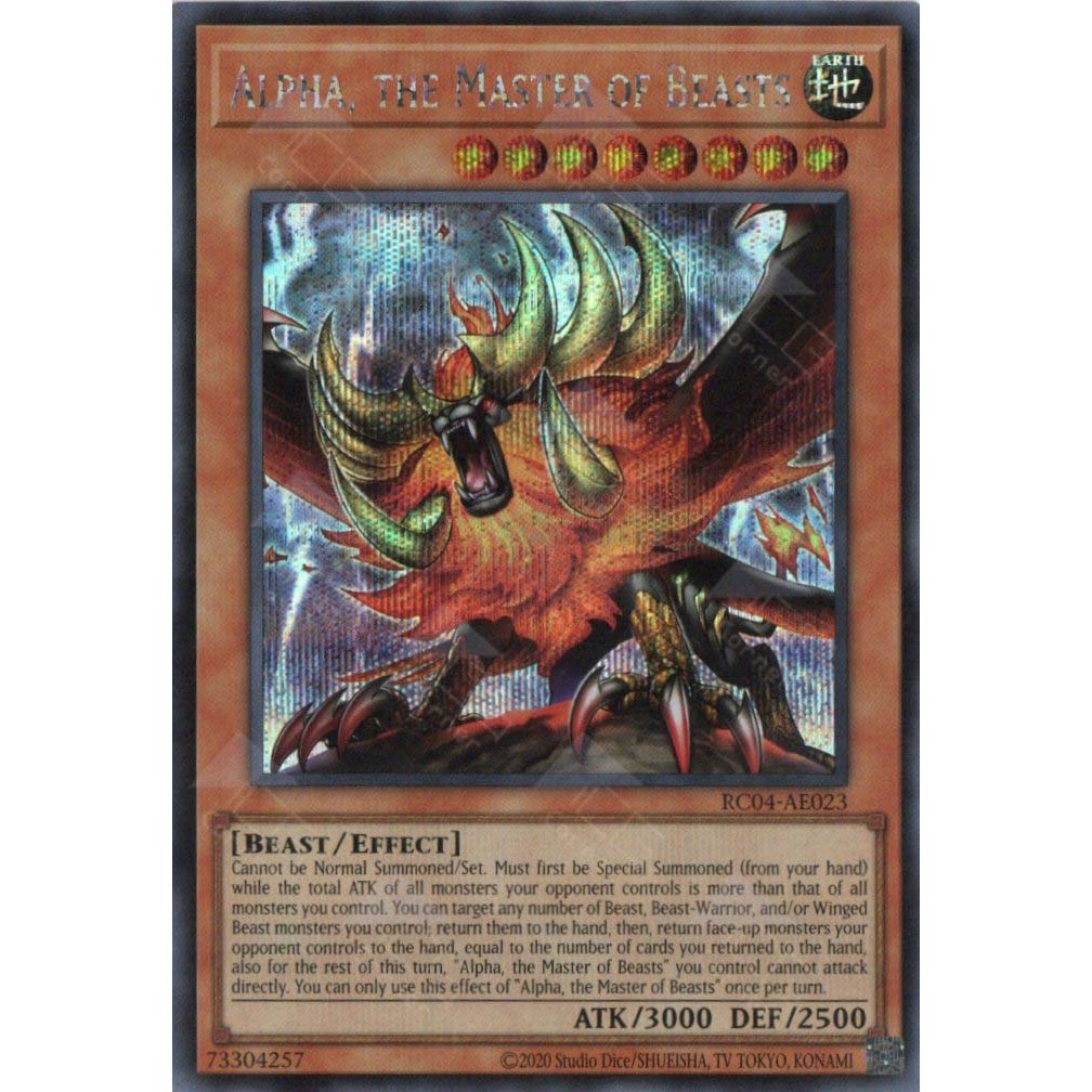 Yugioh EN RC04-AE023 Alpha, the Master of Beasts (SR) | Shopee Malaysia