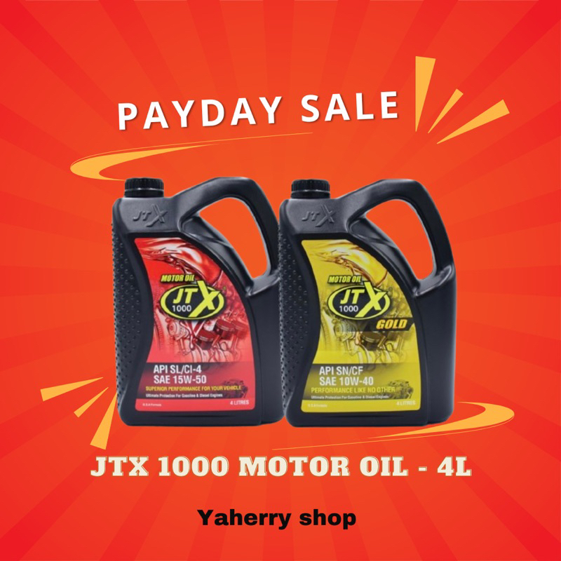 JTX 1000 MOTOR OIL | 4L | ORIGINAL | 💥READY STOCK 💥 | FREE STICKER ...