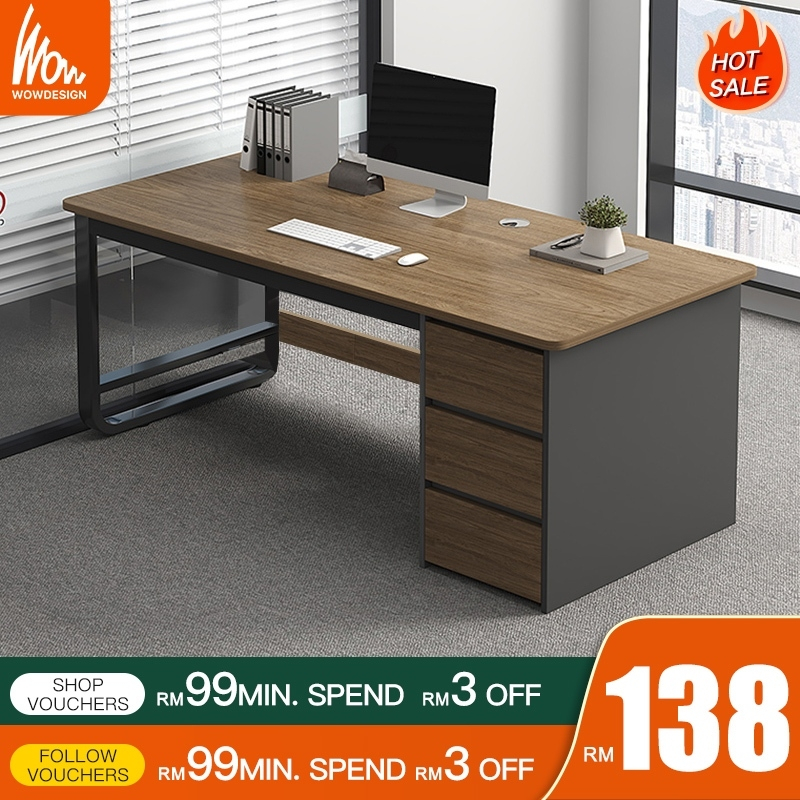 Office Table Computer Table With Drawers Meja Komputer Meja Belajar ...