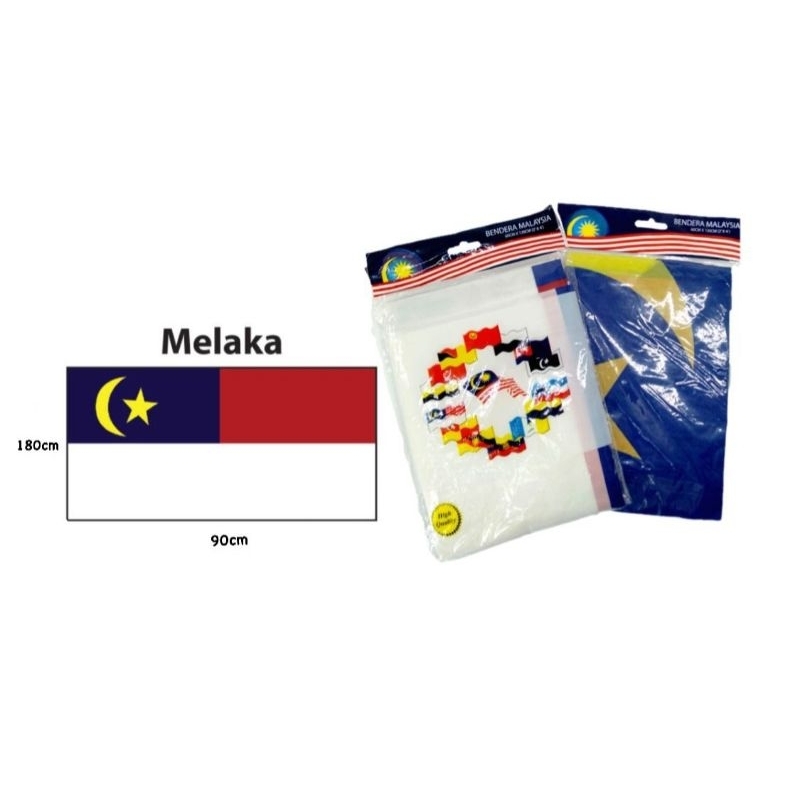 BENDERA NEGERI MELAKA 3"x6" | Shopee Malaysia