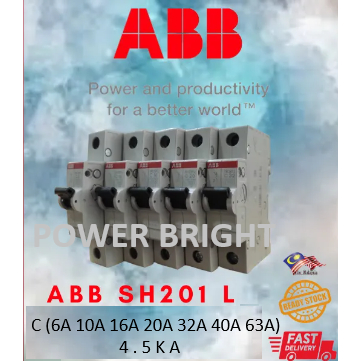 ABB 1 POLE MCB [4.5KA] [6A , 10A , 16A , 20A , 32A , 40A ] | Shopee Malaysia