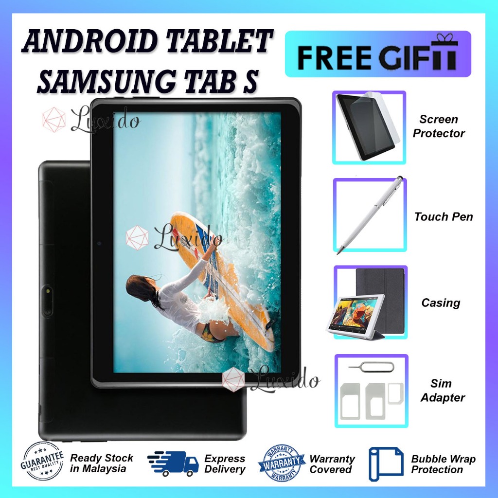 Android Tab S 10 inch [6GB RAM + 128GB ROM] Support Wifi / Bluetooth ...