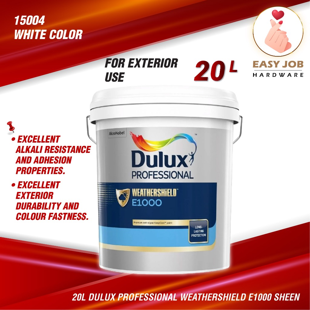 🔥 20L Dulux Weathershield 15004 White Color Cat Dulux Luar Rumah Dulux ...