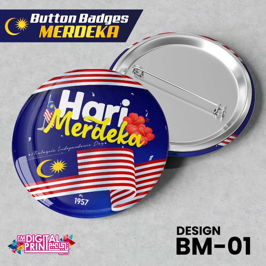 Button Badge / Keychain Negeri / Merdeka / Palestin Safety Pin Ready ...