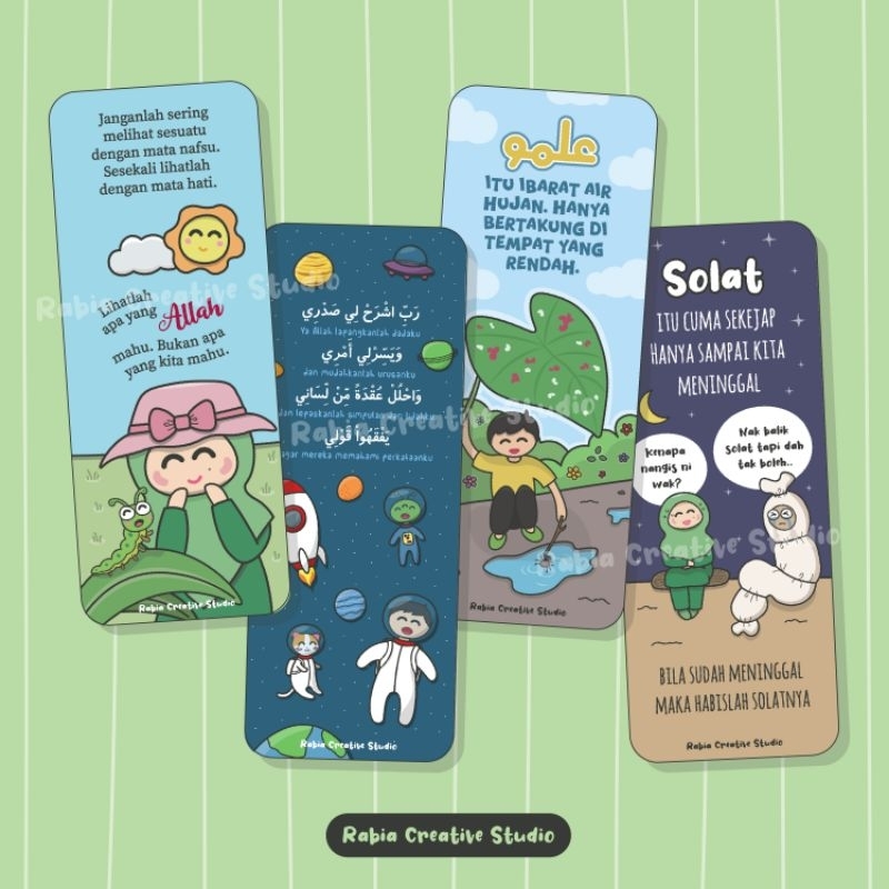 Bookmark with Cute Doodle - Reminder & Motivation | Shopee Malaysia