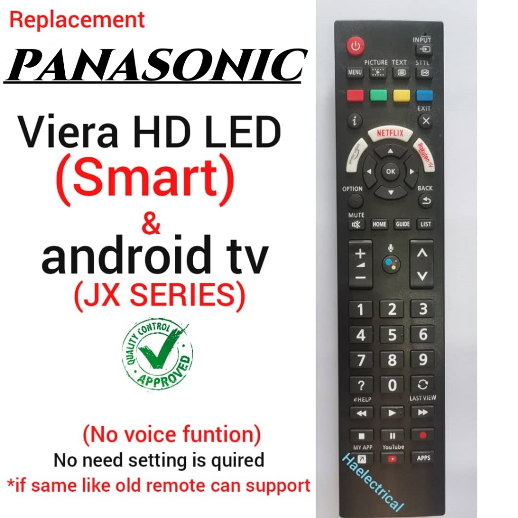 Panasonic Viera Android Smart TV Remote Control TX-40JX800B TX ...