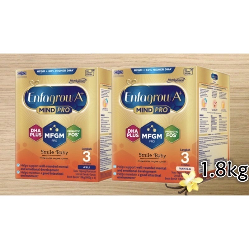 Enfagrow A+ Mind Pro Step 3 (ASLI/VANILLA) 1.74KG Exp:10/2025 | Shopee ...