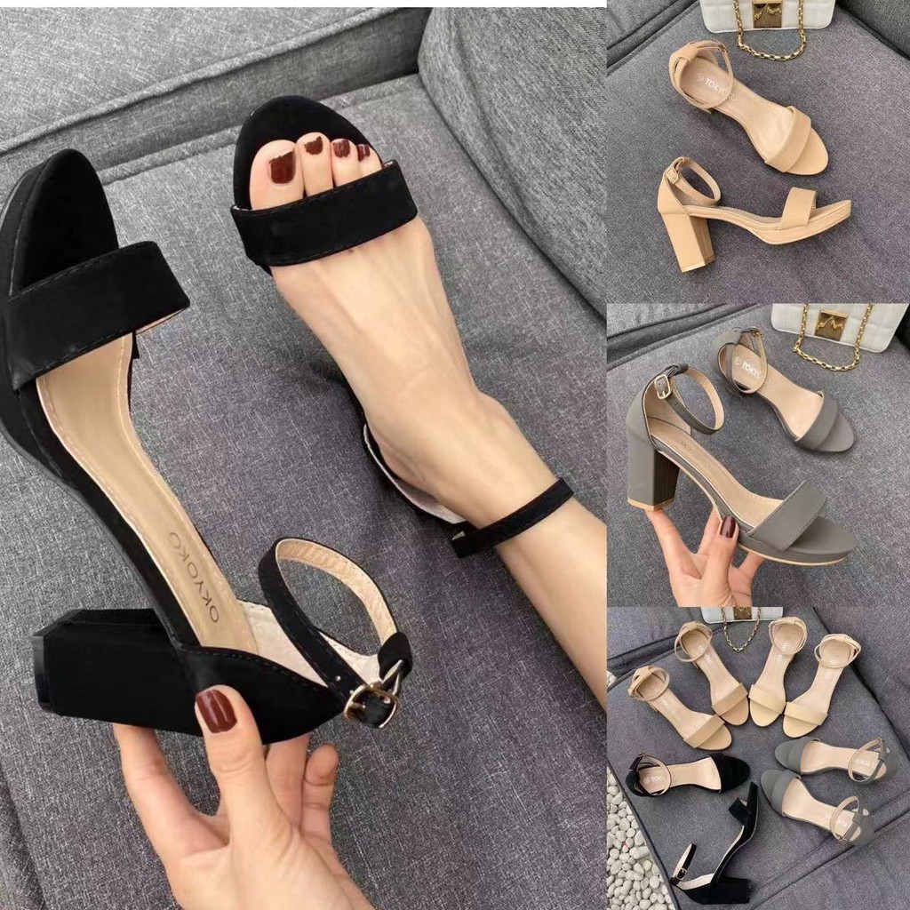 3 inch New open toed sandals for women, summer lace up, mid heel, one ...