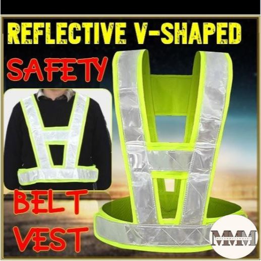 [READY STOCK]Safety vest v-shape high reflective visibility outdoors ...