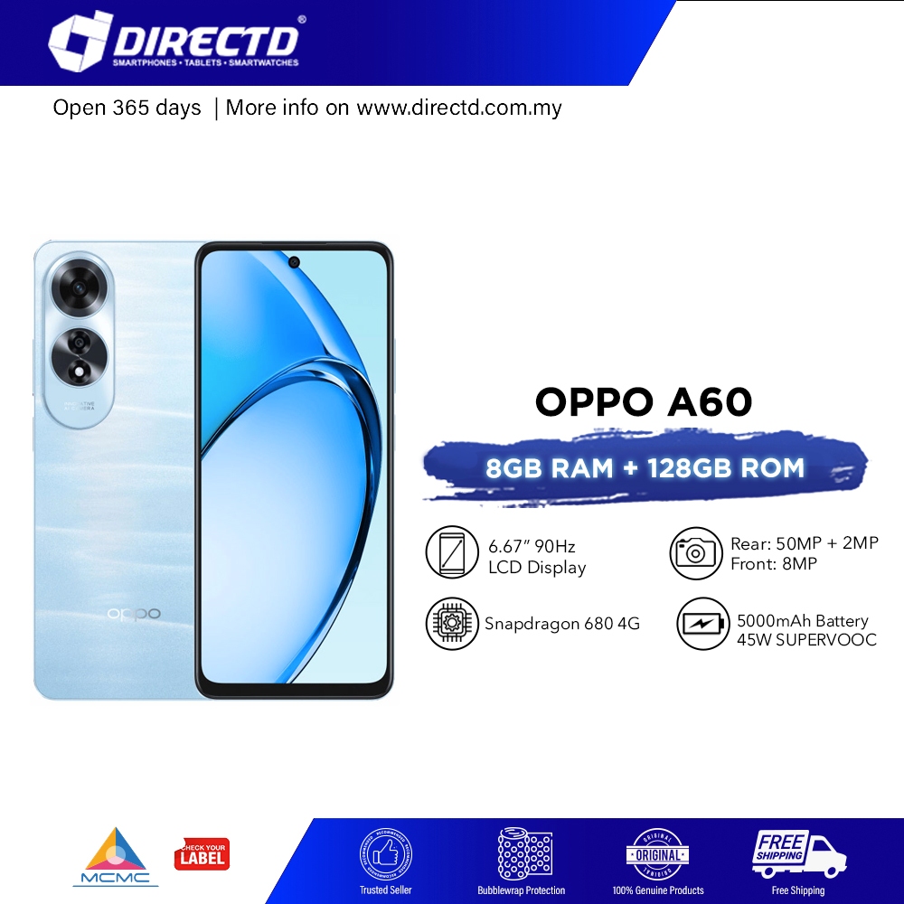 OPPO A60 [8GB RAM | 128GB/256GB ROM] | Shopee Malaysia