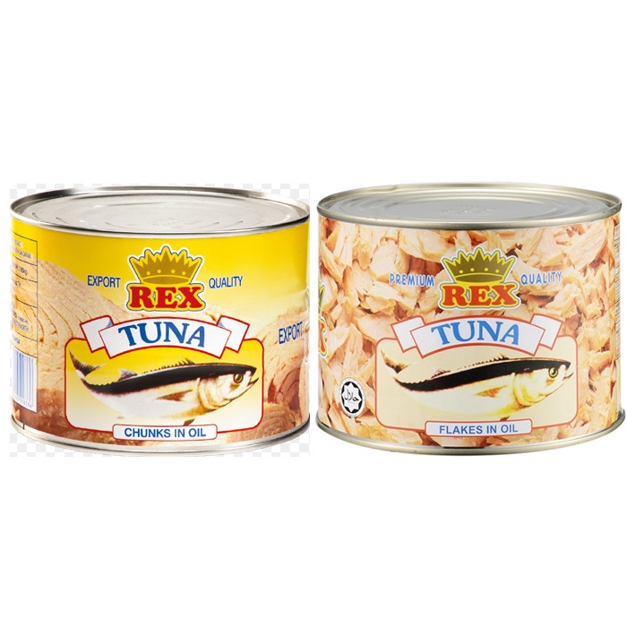 Rex Tuna Flakes/Chunk in Oil 1.85kg (Halal) | Shopee Malaysia
