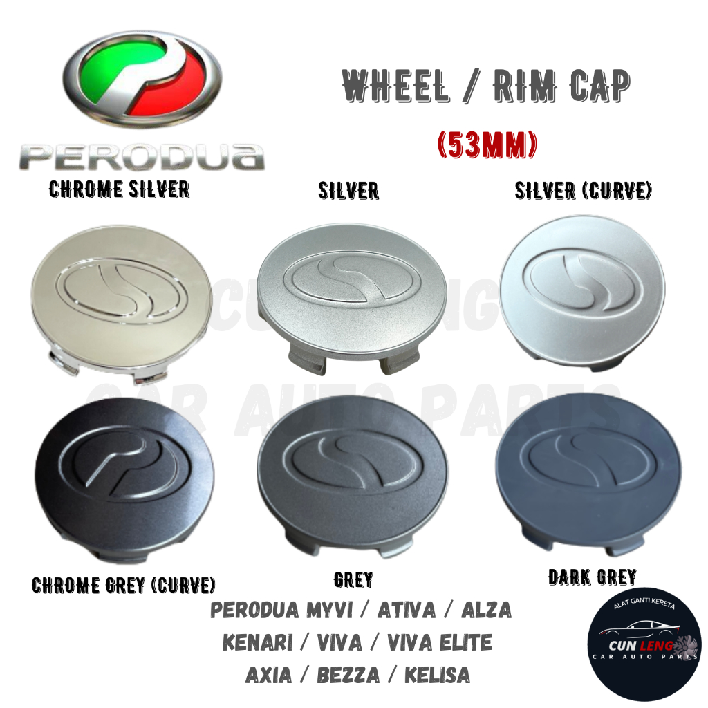 Perodua Rim Cap Myvi / Ativa / Axia / Bezza / Viva / Alza / Kenari ...