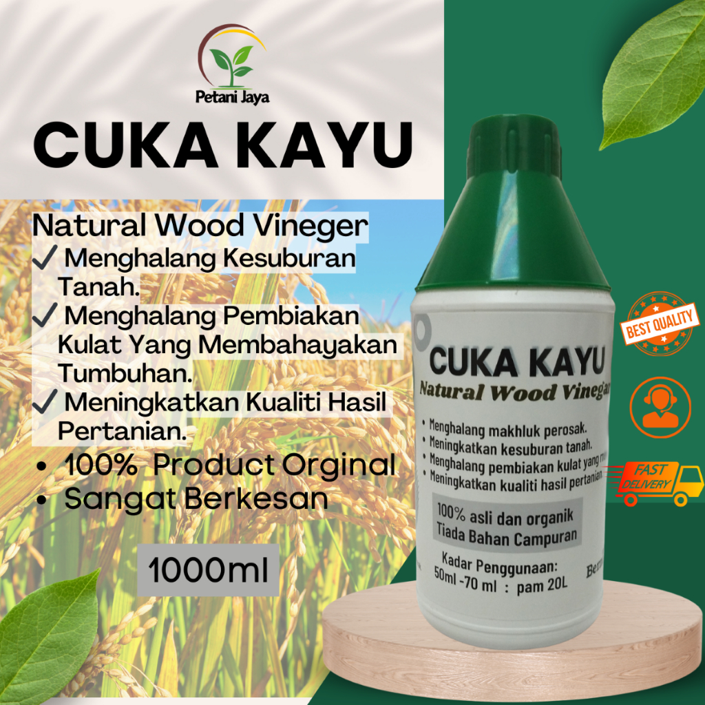 1L Cuka Kayu Organik Asli & Tulen Wood Vinegar Organic Anti Tikus Halau ...