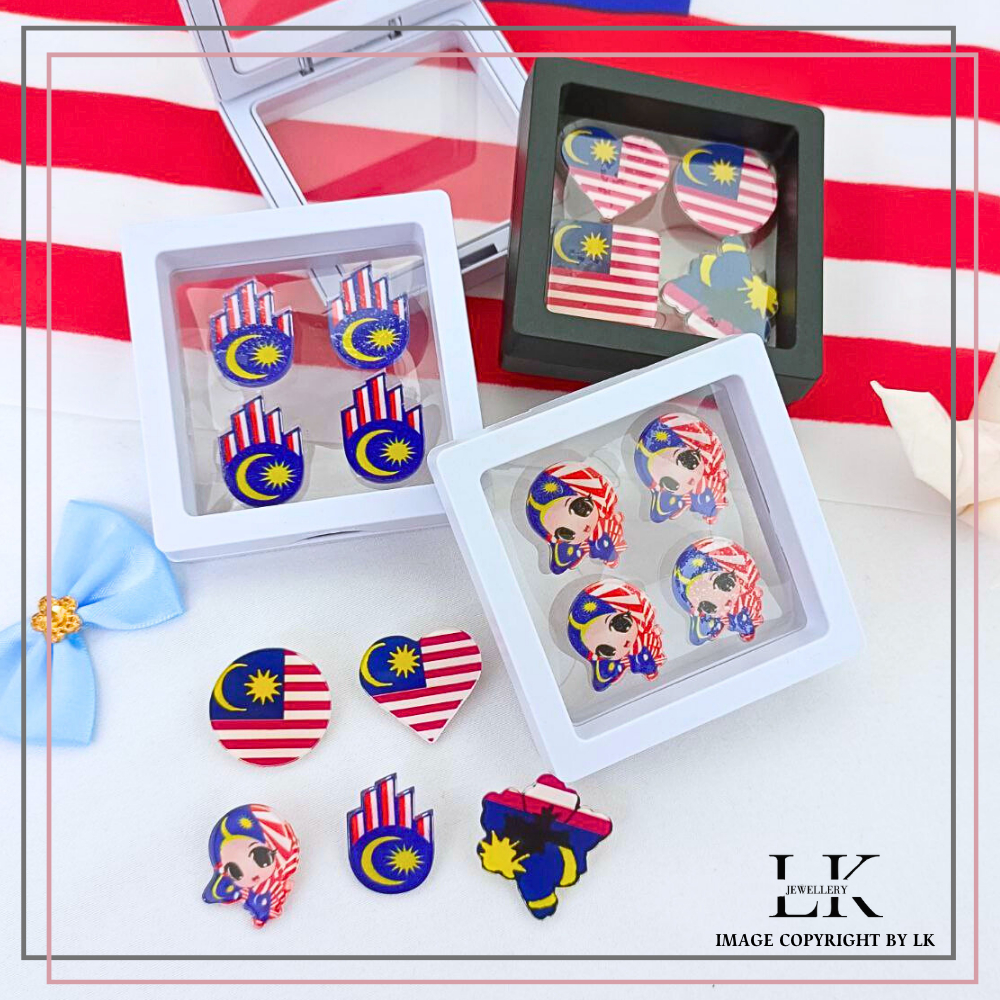 Baby Brooch Pin Tudung Bendera Malaysia Brooch Bunga Merdeka Kerongsang ...