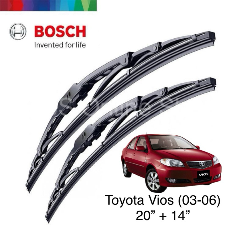 Bosch Advantage Series Wiper [Toyota Vios Gen 1 (03-06)] (BA20” + BA14 ...