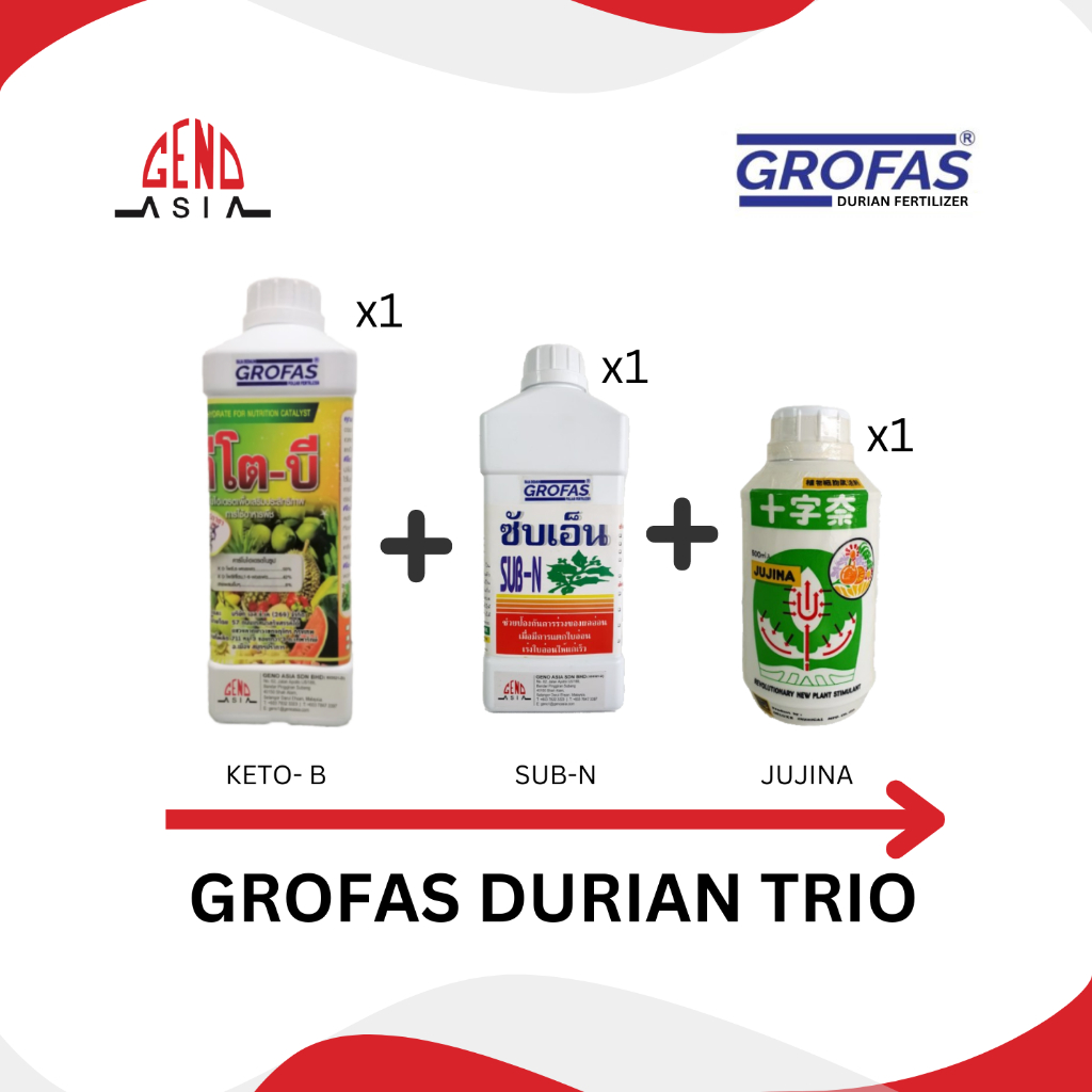 GROFAS DURIAN TRIO ( BEST COMBO FOR DURIAN FERTILIZER ) | Shopee Malaysia