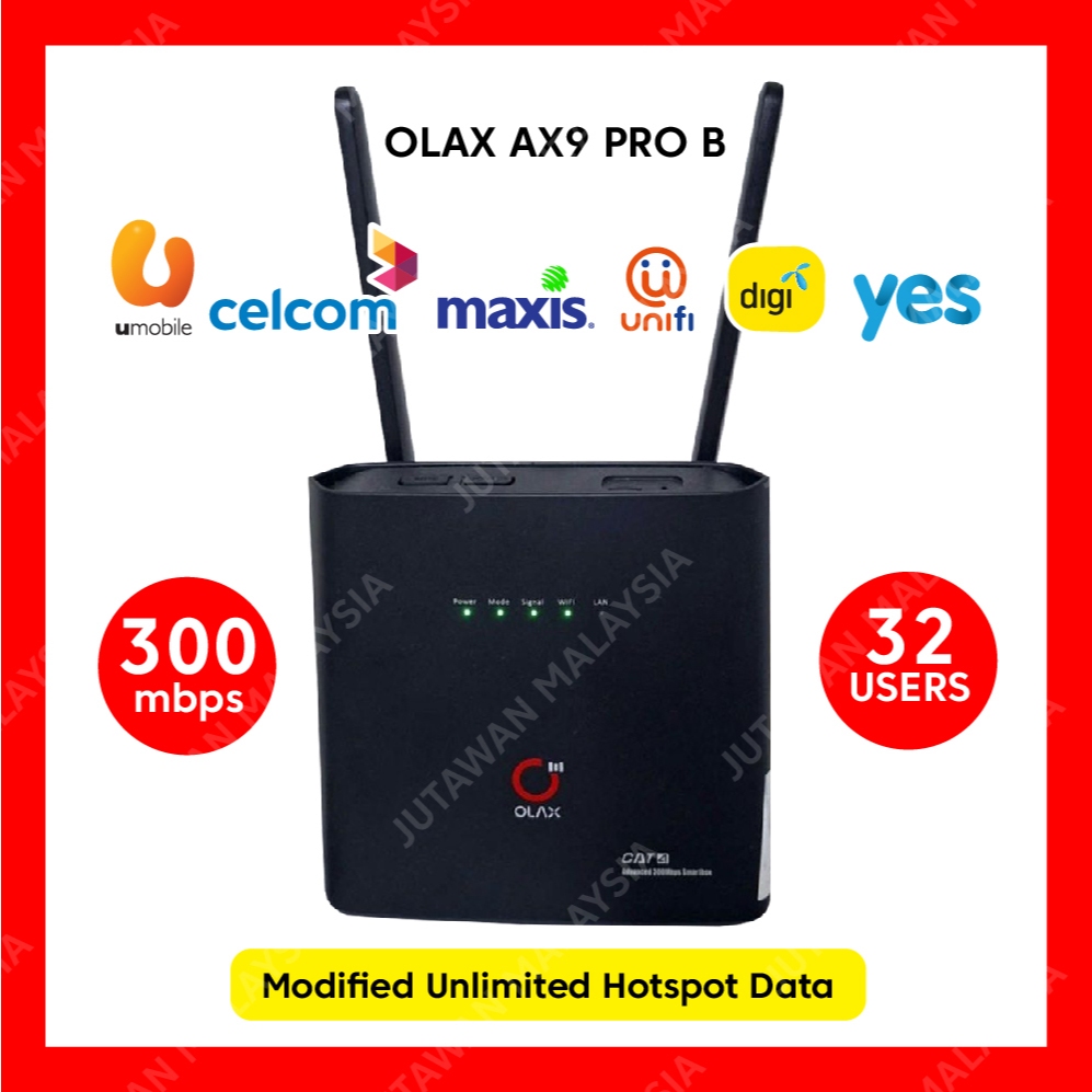 OLAX AX9 Pro Wireless 4g Wifi Router 300 Mbps 4G LTE Router Wifi wtih ...