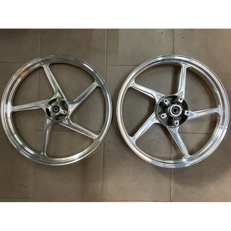 Rim Aji FG511 160/160 For Yamaha Y15ZR ( Chrome ) | Shopee Malaysia