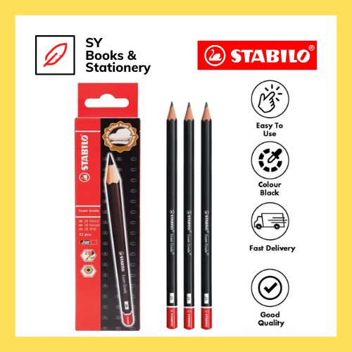 STABILO 2B Exam Grade Pencil 288/12 2B Pencil / 309L/2B Pencil / 2B ...