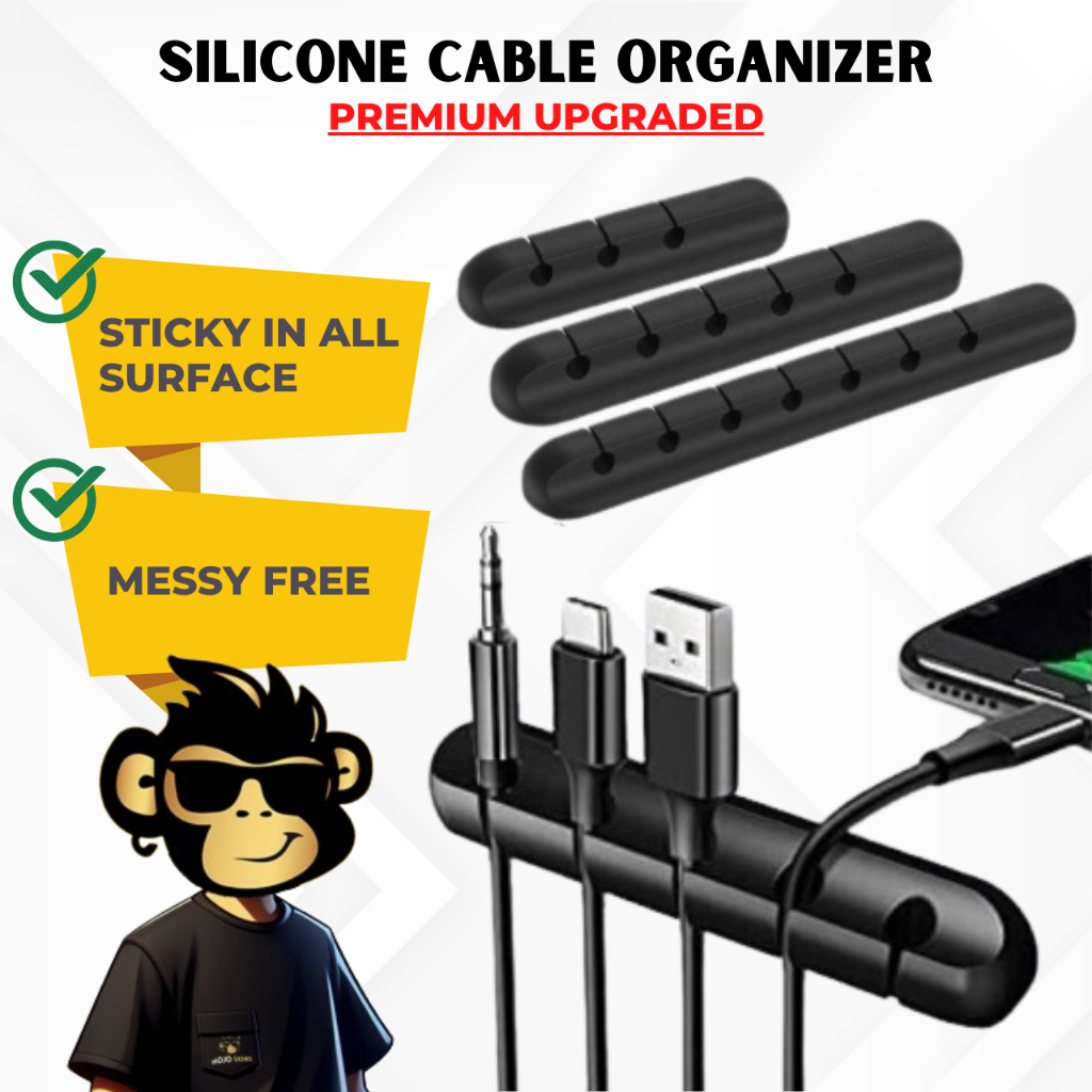MojoSkins Silicone Cable Organizer - 3 Clip/5 Clip/7 Clip | Shopee Malaysia