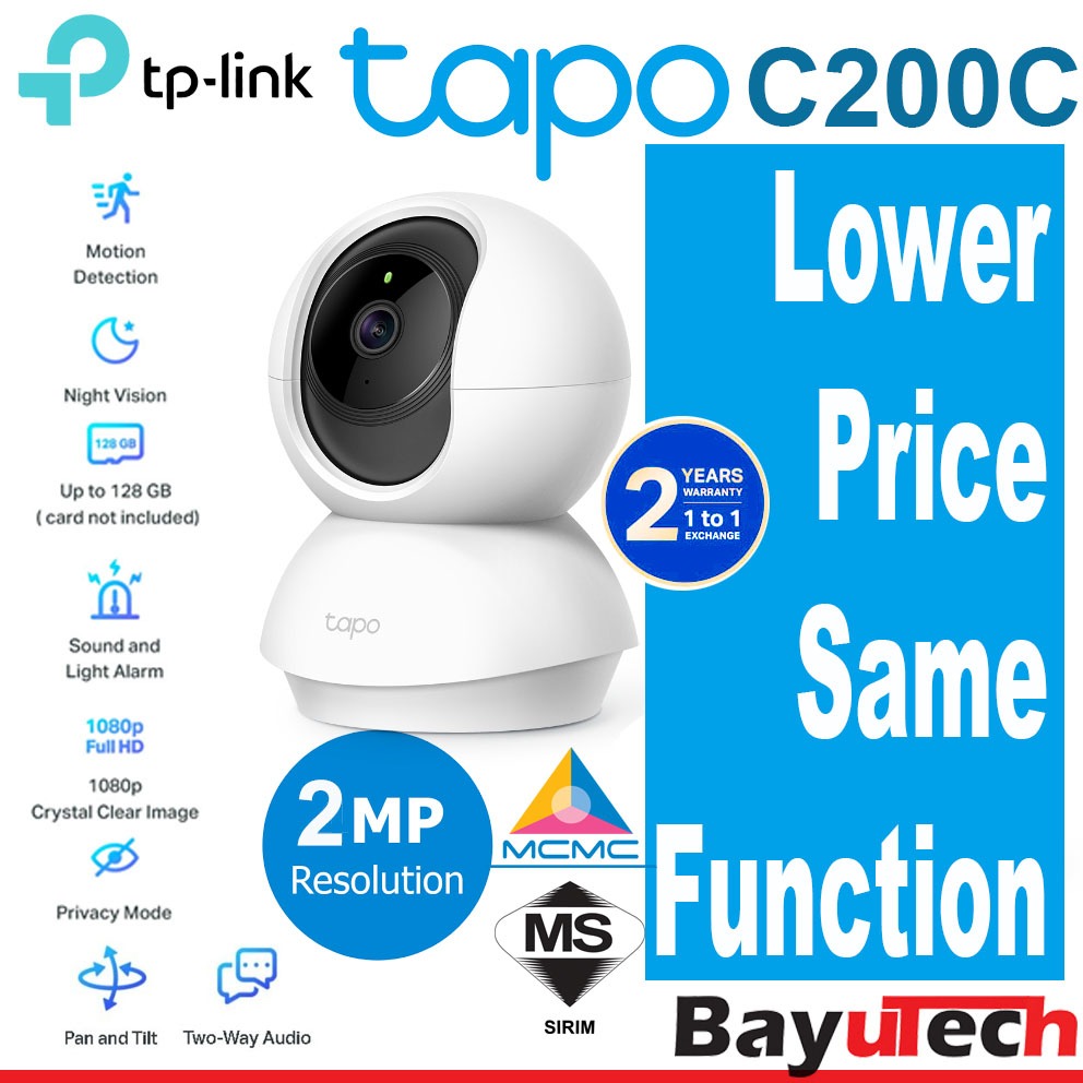 TP-Link Tapo C200C 1080P Full HD Wireless WiFi Smart Security ...