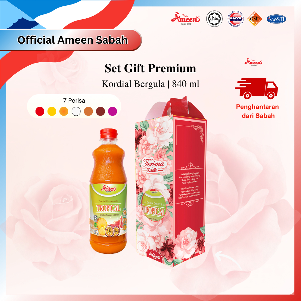 Ameen Hadiah Korporat Premium Doorgift Pekatan Kordial Berperisa 840ml ...